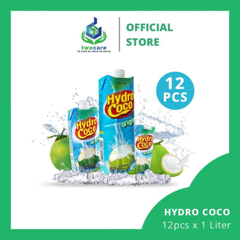 Jual Hydro Coco Original 1 liter Air Kelapa Hydrococo 1 Dus Isi 12 PCS ...