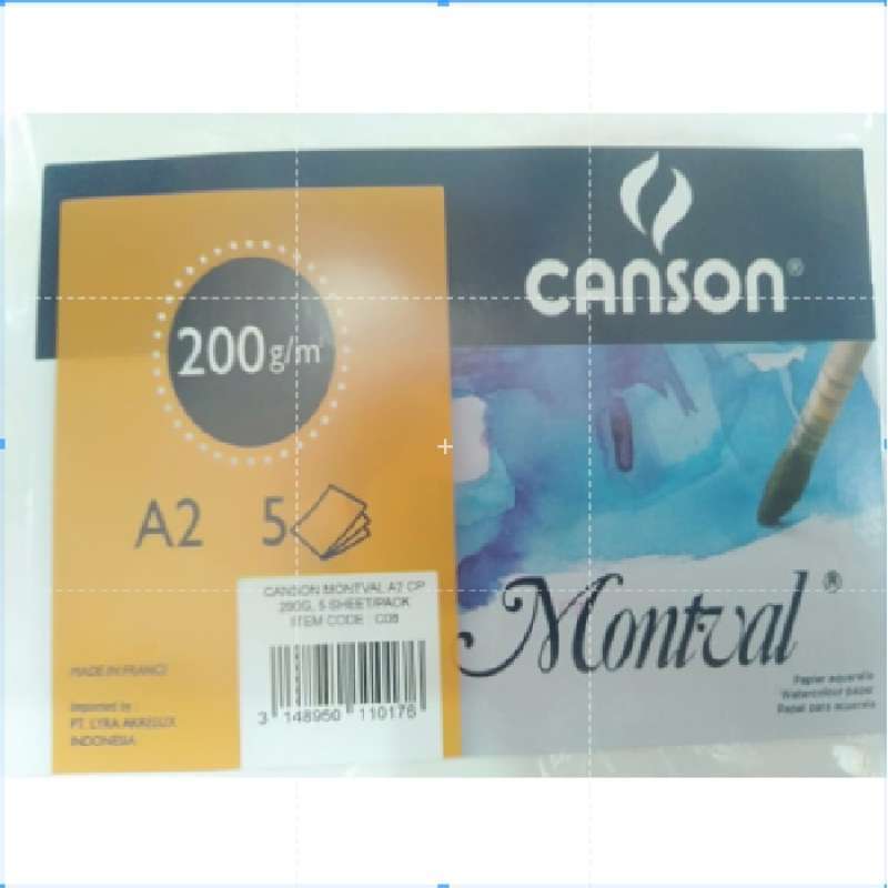 Jual Canson Montval 200 Gsm A2 / Kertas Gambar / Cat Air / Watercolor ...