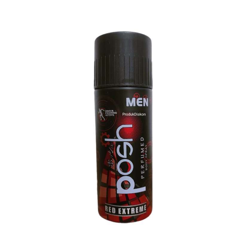 Promo POSH Men Perfumed Body Spray 150ml Red Extreme Diskon 15% di ...