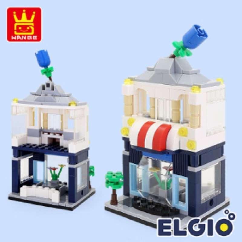 Jual Wange Bricks Street View Model Bricks Architecture Flower Shop ...