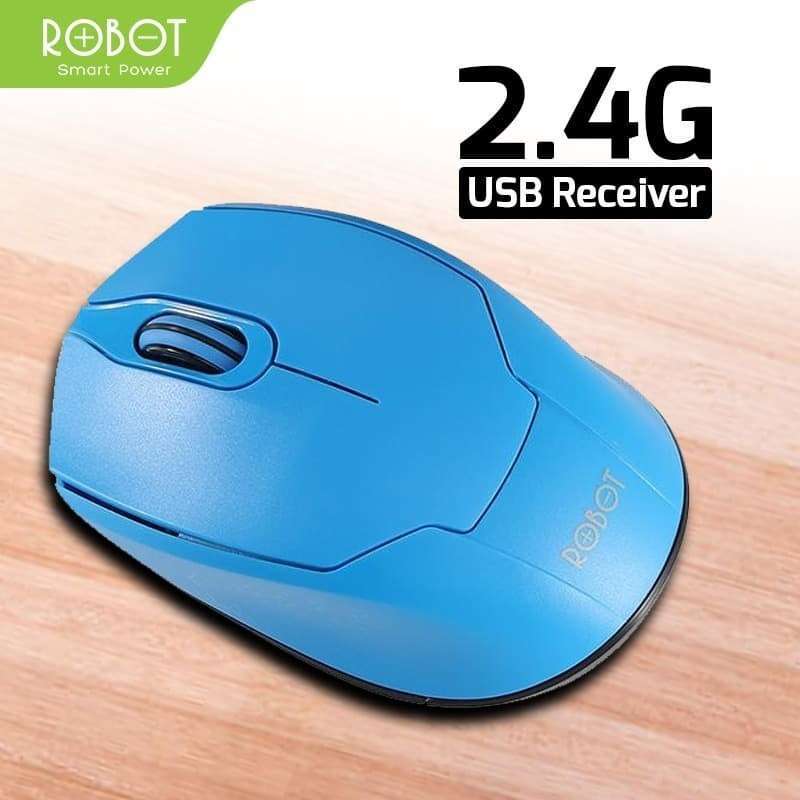 Jual Robot M310 2.4g Wireless Optical Mouse Silent Click Blue Di Seller ...
