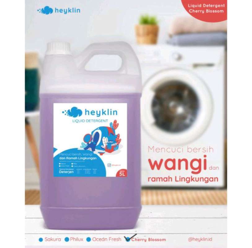 Jual Heyklin Liquid Detergent / Deterjen Cair Laundry [5 Liter] - UNGU di Seller Heyklin ...