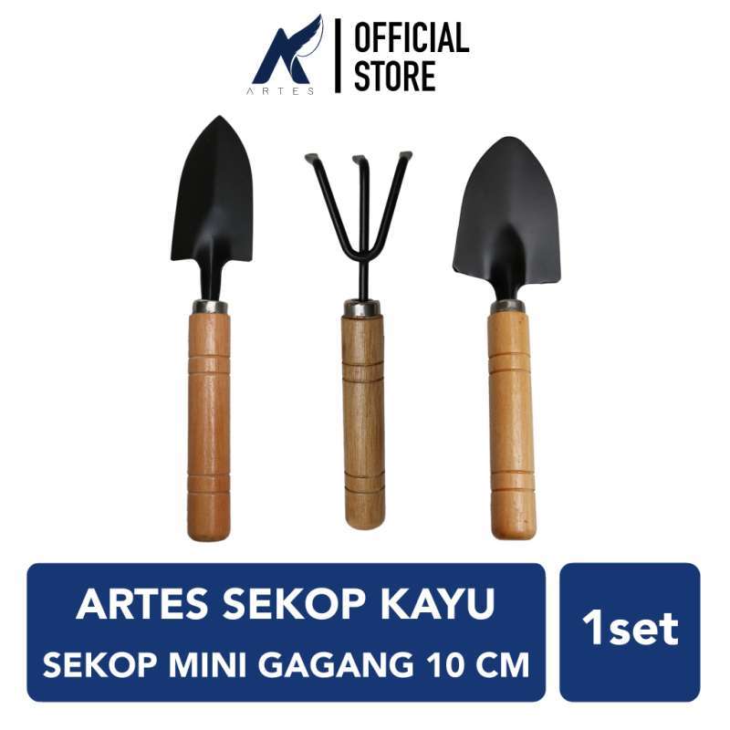Jual ARTES SEKOP KAYU MINI 10 CM Peralatan Berkebun Skop-Garpu Kecil ...