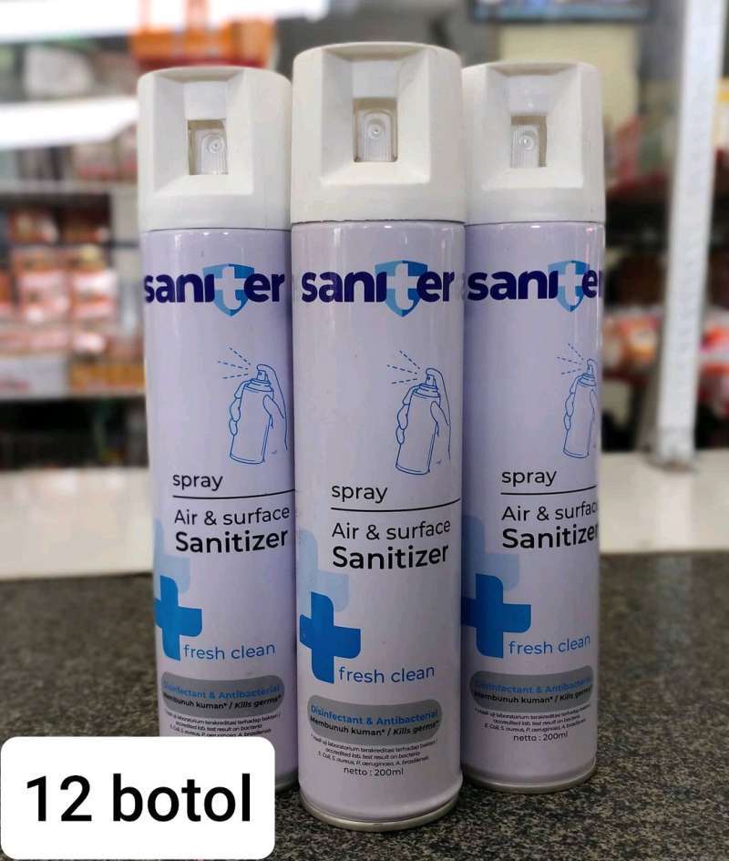 Jual Saniter Spray Air & Surface Sanitizer [200 Ml/ 12 Pcs/ Karton] Di ...