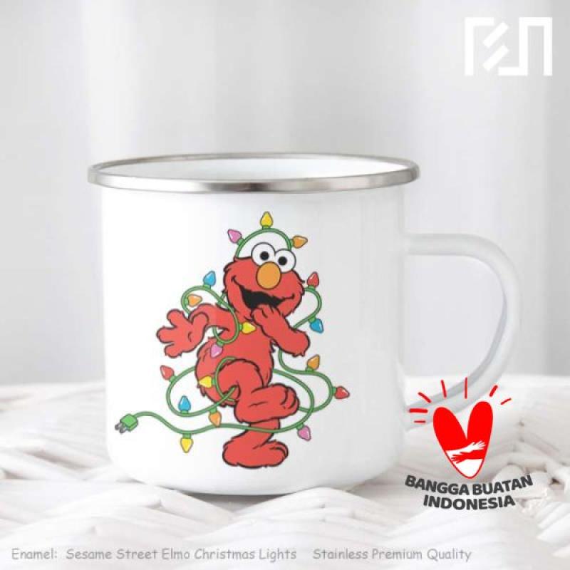 Promo Cangkir Seng Jadul Design Sesame Street Elmo Christmas Lights ...