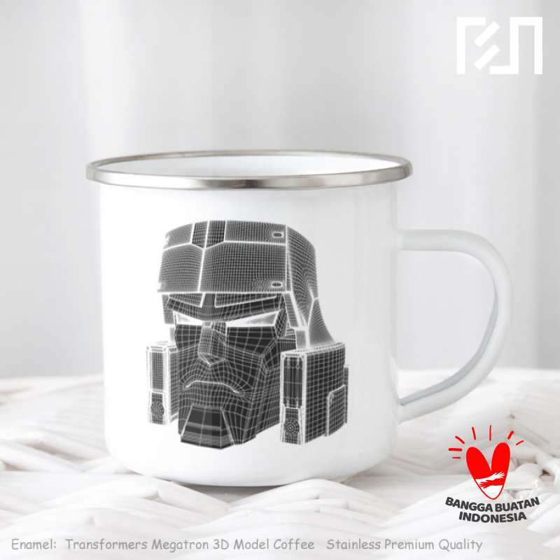 Promo Cangkir Kaleng Jadul Design Transformers Megatron 3D Model Coffee ...