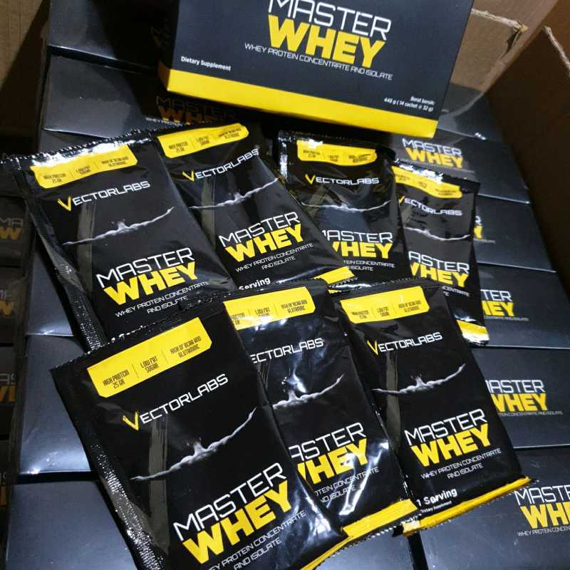 Jual vectorlabs whey protein sachet 1x serving master whey vector labs ...
