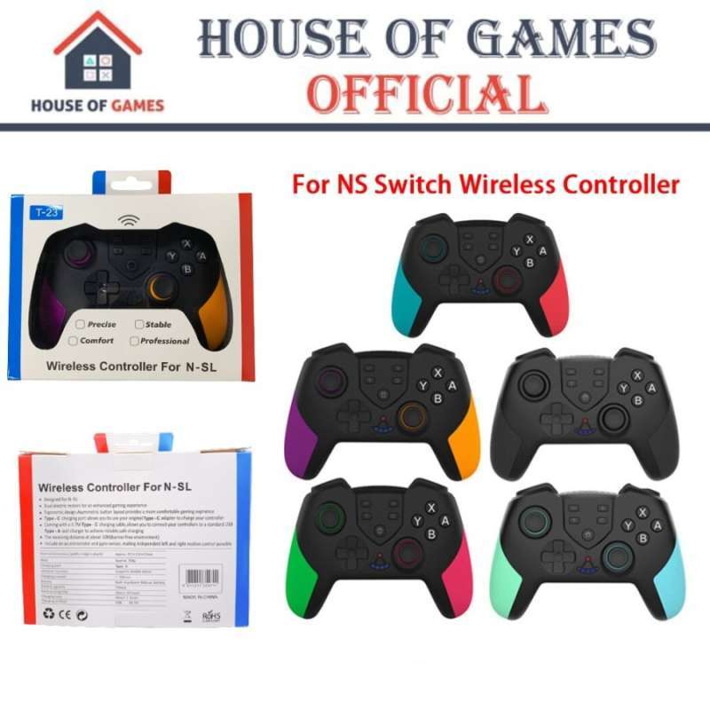 Jual T23 Wireless Controller Joystick / Stik Nintendo Switch - Green ...