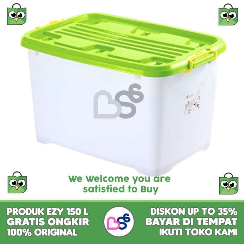 Jual CONTAINER BOX PLASTIK BESAR EZY UKURAN 150 LITER BOX CONTAINER ...