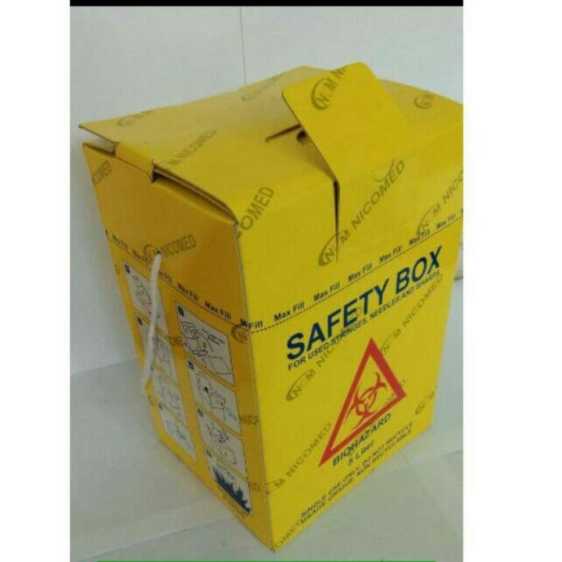 Promo Safety box - biohazard / tempat pembuang ukuran 5 liter Diskon 2% ...