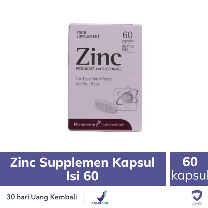 Jual Zinc Supplemen Kapsul - 60 Kapsul - Suplemen Zinc Capsul di Seller ...