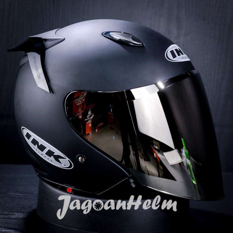 Jual Ink Helm Centro Jet ++ Iridium | Black Matt | Centrojet + Spoiler ...
