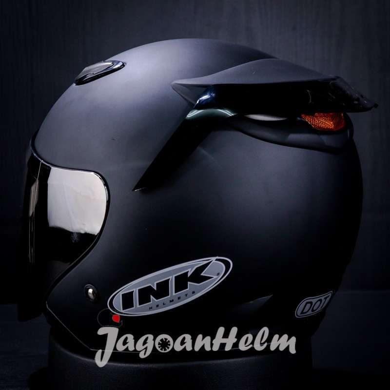Jual Ink Helm Centro Jet ++ Iridium | Black Matt | Centrojet + Spoiler ...