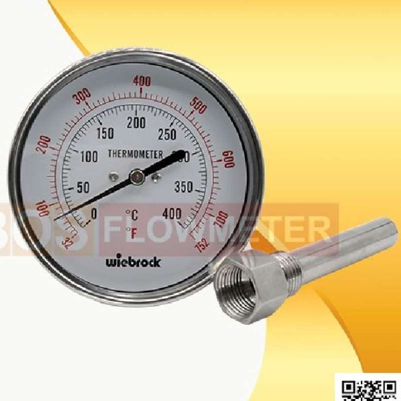 Jual Thermometer Aspal 4 x 300 deg C/F x 10 cm + Thermowell SS 304 di ...