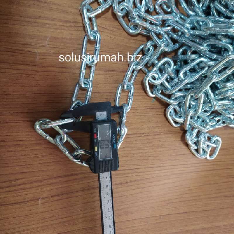 Jual RANTE GALVANIS 6MM AN PERMETER RANTAI BESI SILVER GALVALUM SILVER ...