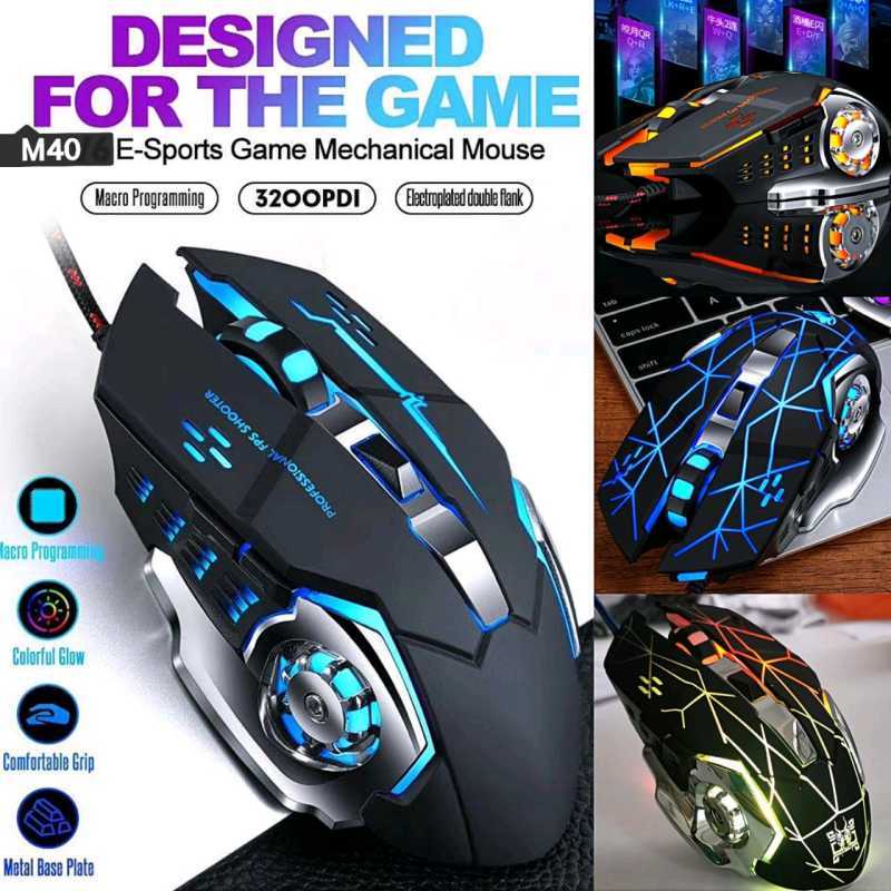 Jual 【MECHANICAL SILENT RGB 6D-GAMING MOUSE M40】 di Seller PromoIT ...
