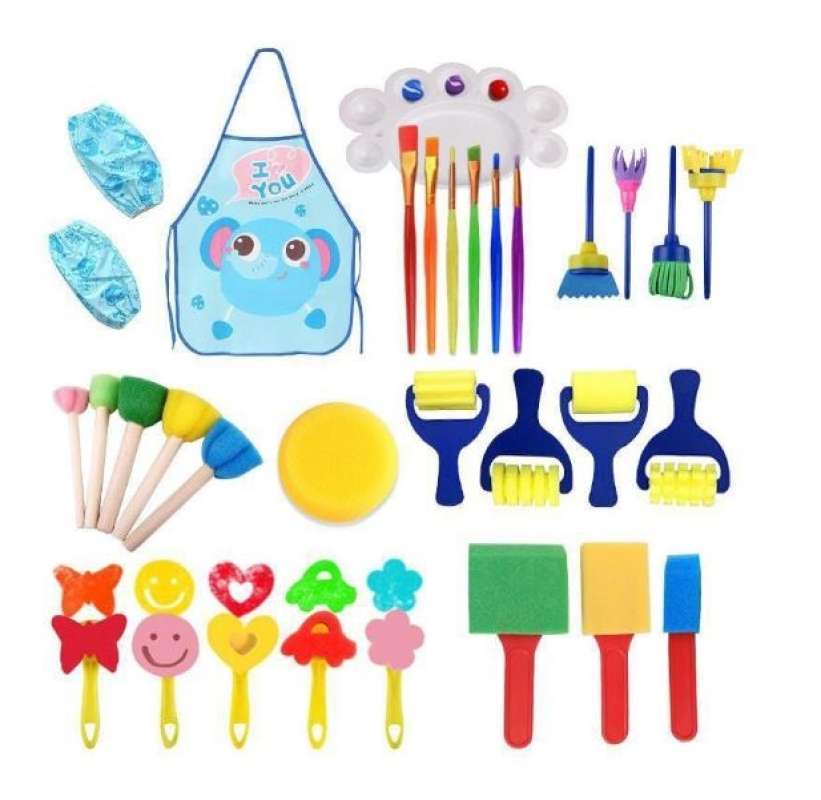 Promo Zoetoys Painting Apron Set | Kids Painting Kit | Peralatan ...