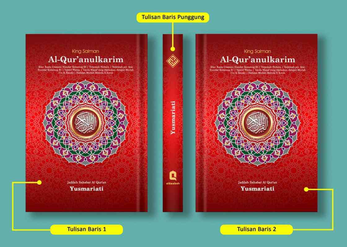 Promo AL-QURAN KING SALMAN A4 MERAH TERJEMAH PERKATA CUSTOM NAMA ...