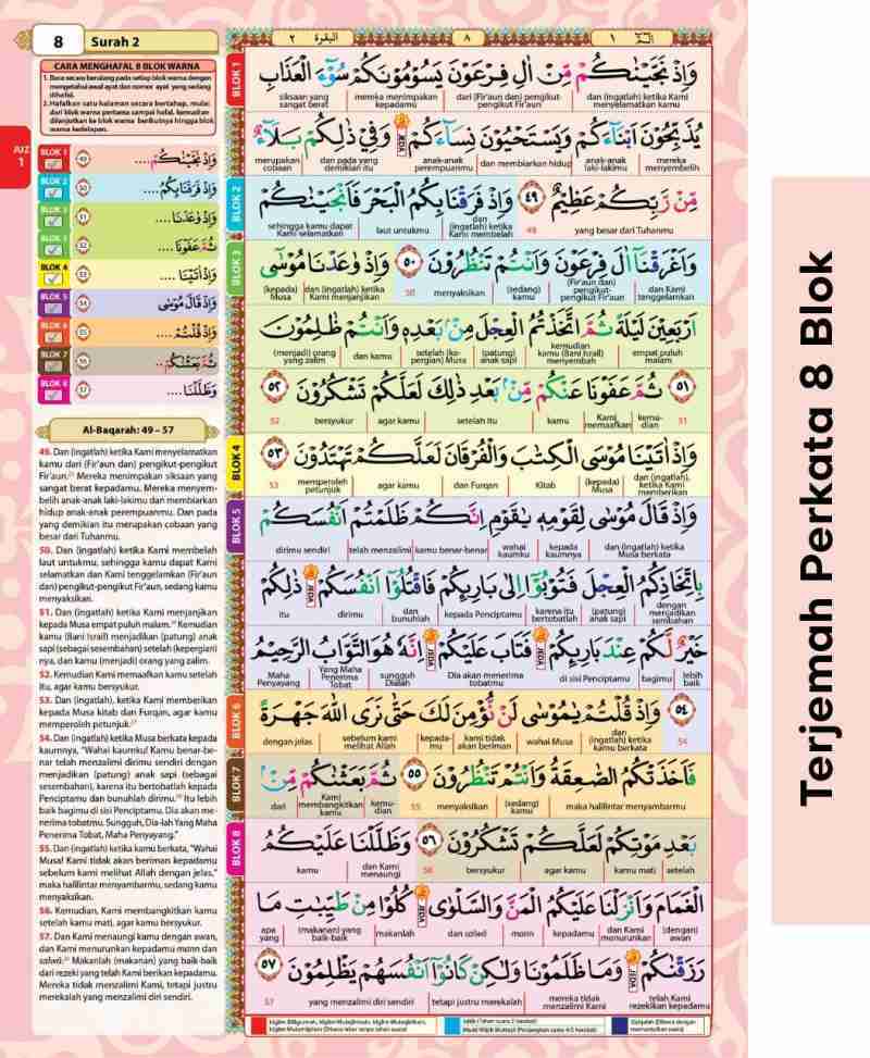 Promo AL-QURAN KING SALMAN A4 MERAH TERJEMAH PERKATA CUSTOM NAMA ...