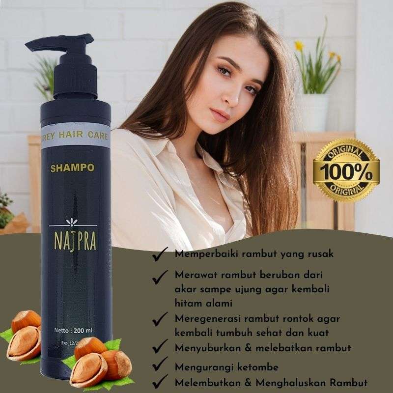 Jual Najpra Shampoo Perawatan Rambut Uban 200ml - Shampo Anti Uban ...