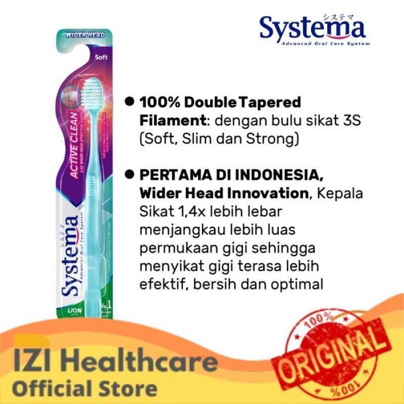 Jual SYSTEMA TOOTHBRUSH ACTIVE CLEAN 1S - IZI Healthcare di Seller IZI ...