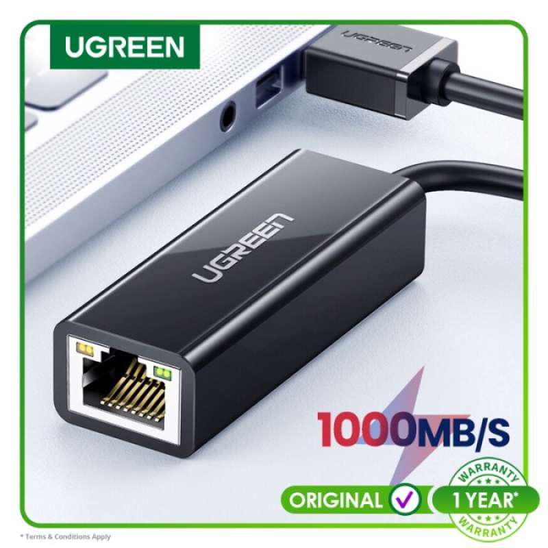 Jual Ugreen Usb3.0 to RJ45 Gigabit Ethernet Black 20256 di Seller ...