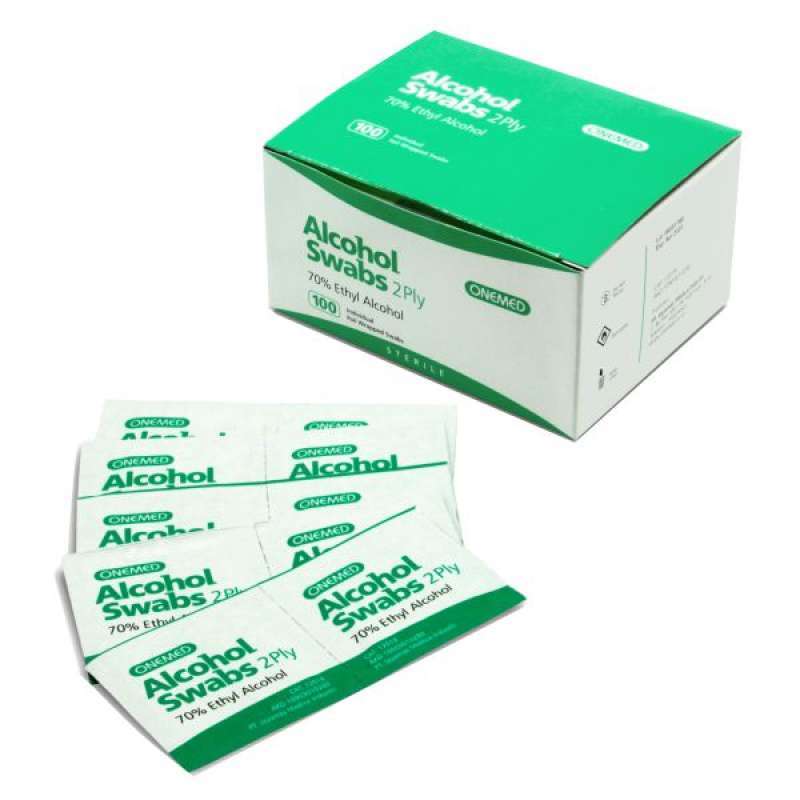 Jual Onemed Tissue Alcohol / Tisu Alkohol Swab isi 100pcs di Seller ...