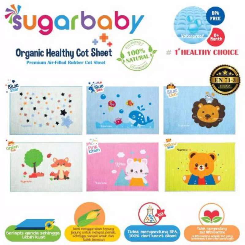 Promo Perlak Bayi - Sugar Baby - Organic Healthy Cot Sheet - Blue Star ...