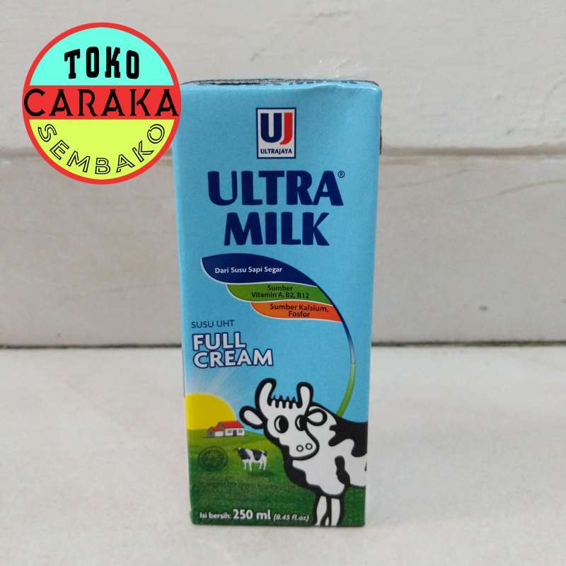 Jual Susu Ultra Milk Full Cream 250ml - UHT Putih di Seller Toko ...