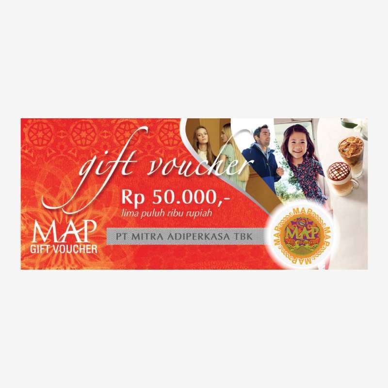 Jual Mitra Adhi Perkasa MAP Gift Voucher Rp 50.000 Exp : Des 2023 di ...