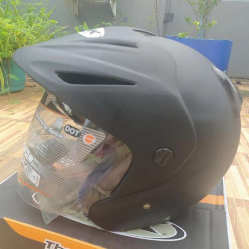 Jual INK Helm INK original half face SNI ORI - Black Doff XL di Seller ...