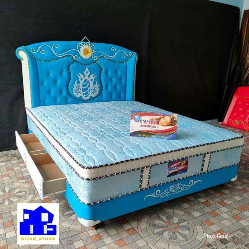 Promo Springbed Ocean American Laci (Type Boxy) - Biru 180 X 200 Diskon ...