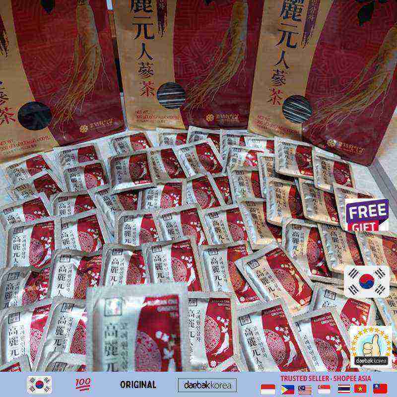 Promo Korean One Red Ginseng Tea Korea 3 gr/ 3g sachet Diskon 66% di ...