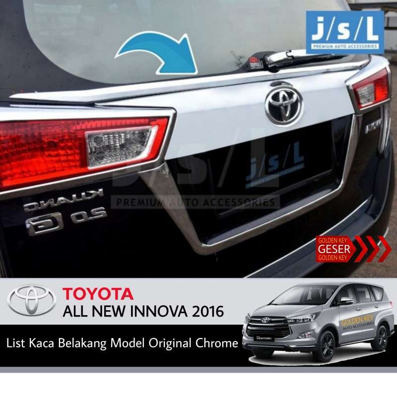 Jual JSL List Kaca Belakang All New Innova 2016 Rear Window Trim Chrome ...