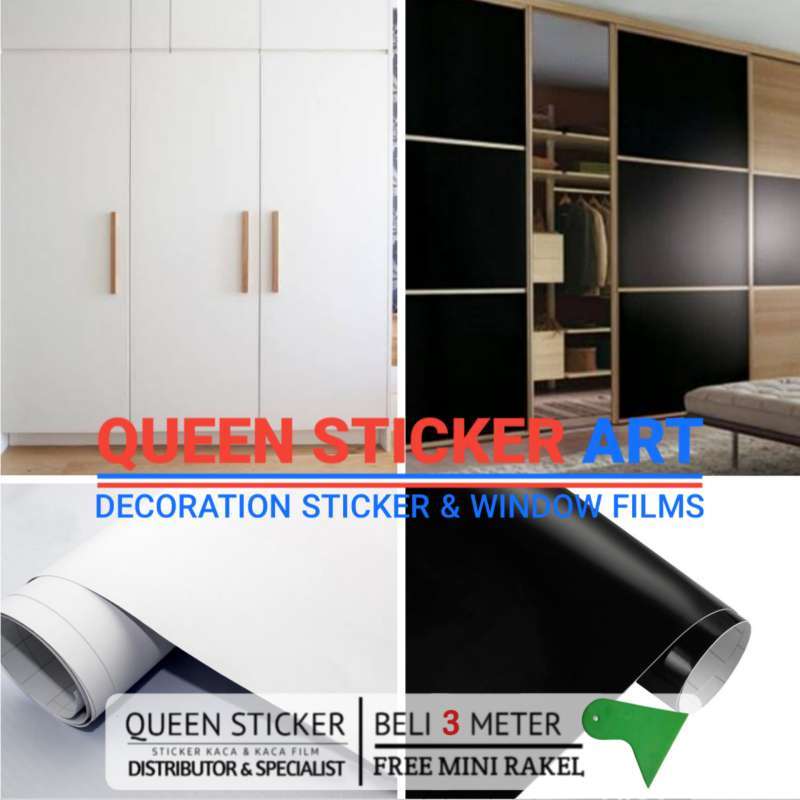 Promo Stiker Lemari / Sticker Meja / Wall Sticker Lemari Putih Dan ...
