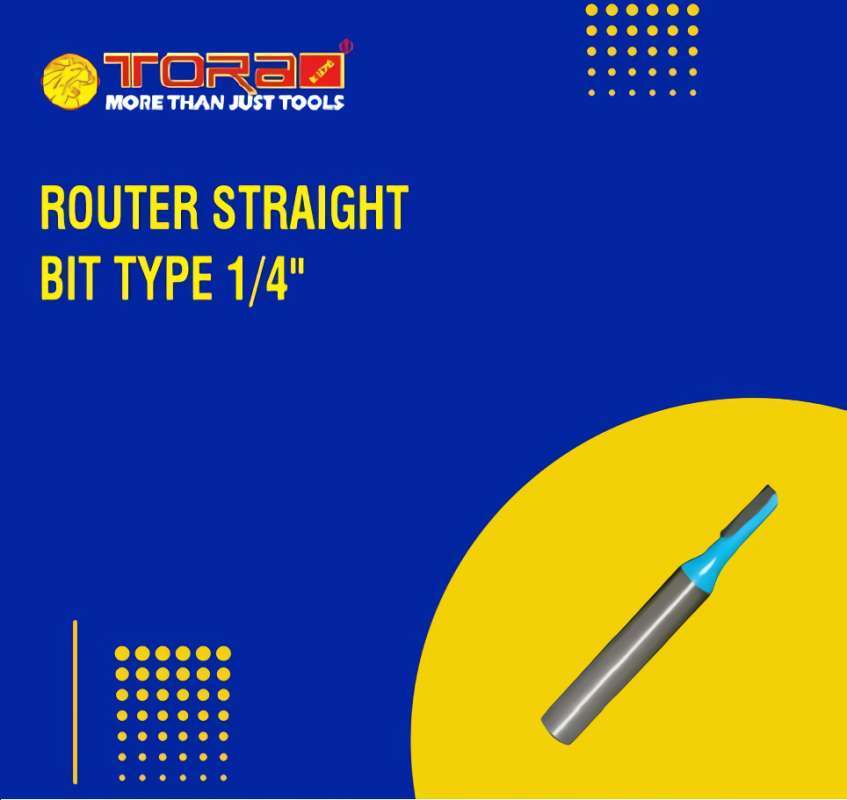 Jual TORA TOOLS MATA PROFIL TIPE ROUTER STRAIGHT BIT TYPE 1/4 - 4 MM di ...
