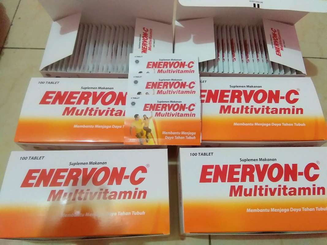 Jual Enervon C Multivitamin 1 Box @25 strip di Seller ordereko_shop ...