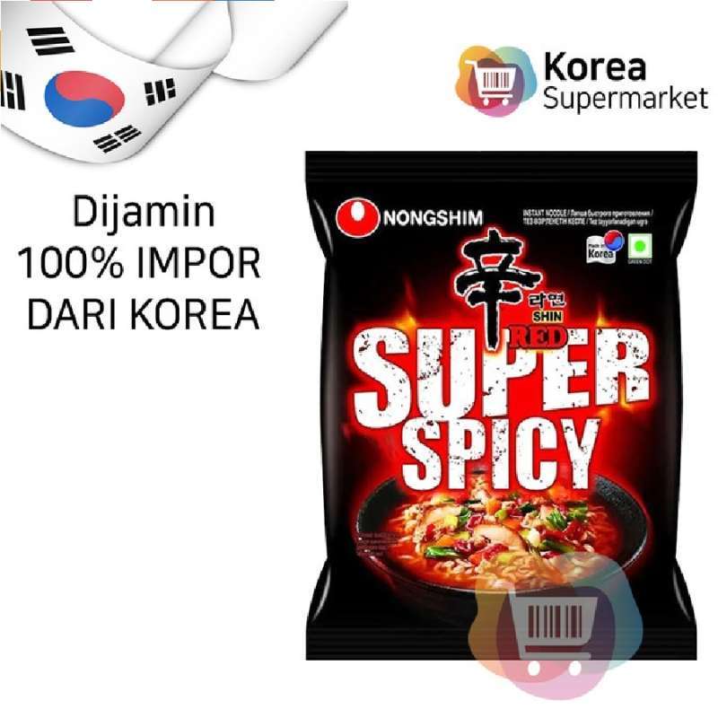 Jual Shin Ramyun Red Nongshim Shin Ramyun Red Super Spicy Pedas Ramen ...