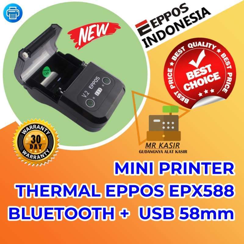 Jual EPPOS EPX588 PRINTER THERMAL BLUETOOTH + USB 58mm printer kasir Terbaik di Seller MR kasir ...