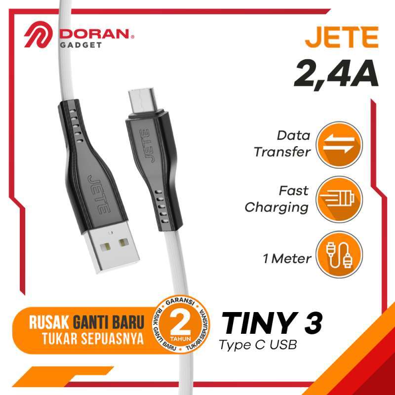 Jual Kabel Data Jete Tiny 3 Type C Spesifikasi Original, Murah & Diskon ...