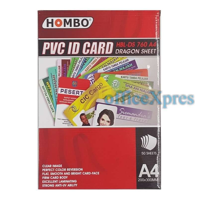 Jual Kertas Pvc Bahan Id Card Instan A4 / Kertas Pvc Id Card Cutter ...