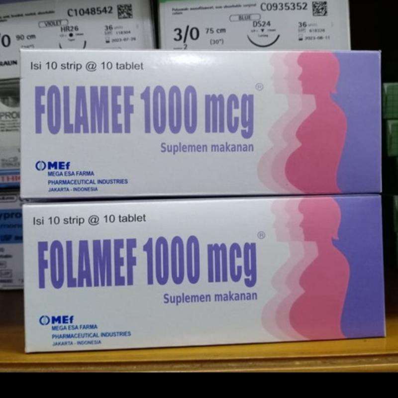 Jual Original Folamef,,1000mcg,,Box,,@100,,Suplemen,,Makanan,,Asam ...