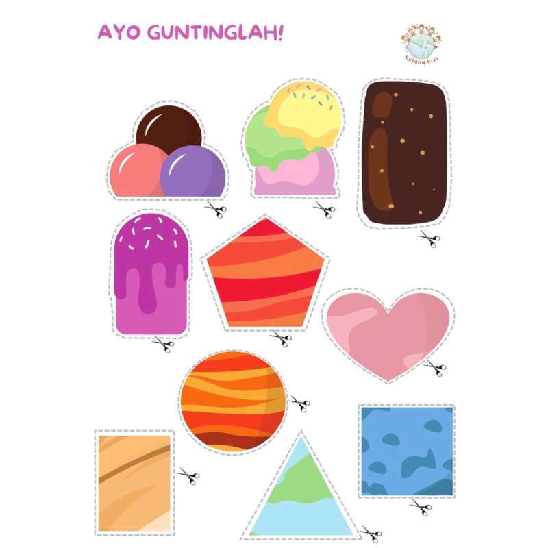 Jual Worksheet Anak Aktivitas Gunting Tempel Beragam Tema 35 Lembar ...