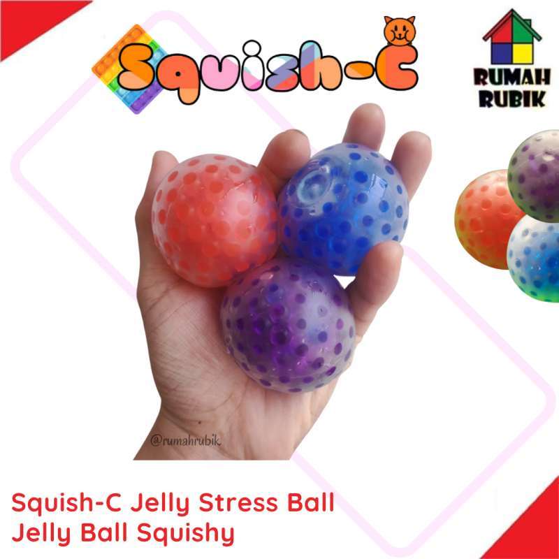 Jual [squish-c - Jelly Ball Orange] Jelly Stress Ball Pop It Squishy ...