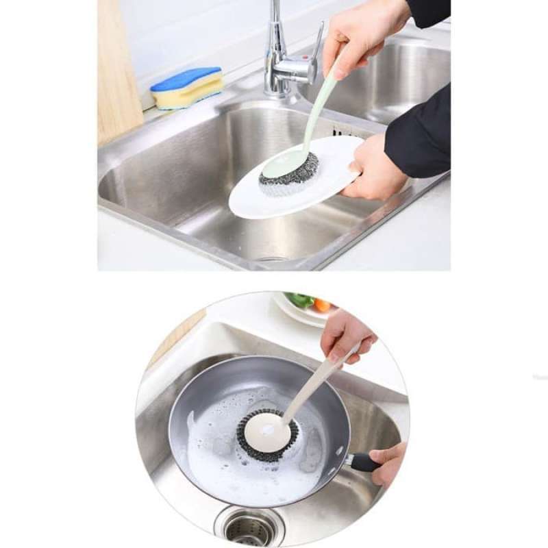 Jual Serabut Besi Stainless Steel Sabut Sikat Kawat Cuci Piring Gagang ...