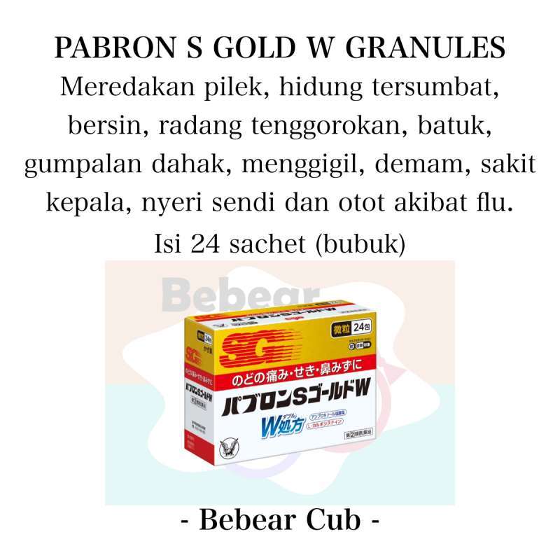 Promo Pabron S Gold W Granules, Obat Flu Pilek Batuk Demam Jepang (sg ...