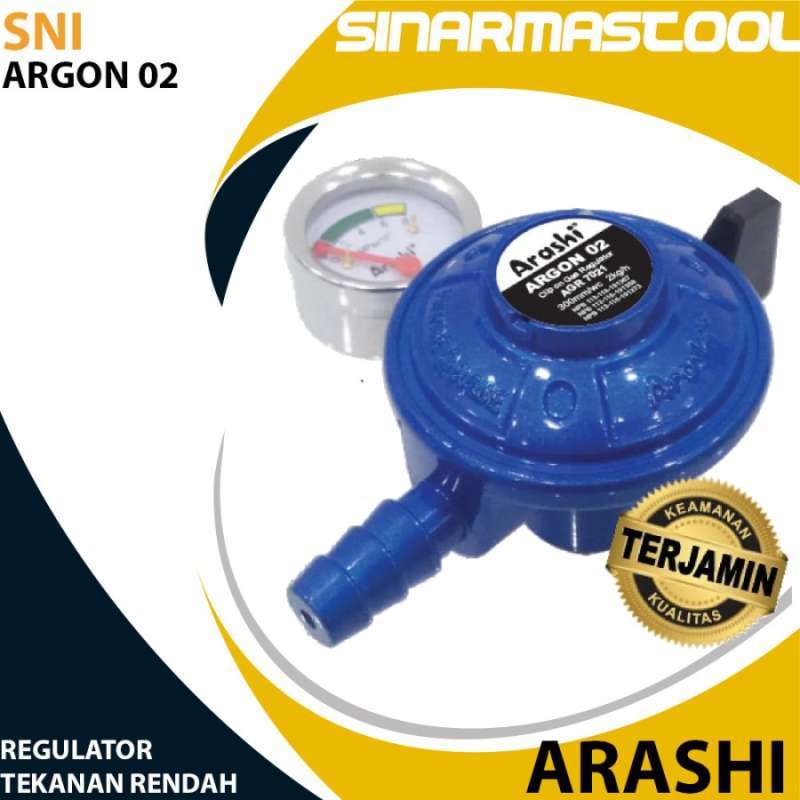 Jual Regulator Lpg Arashi+meter Argon 02 Di Seller Sinarmastool ...