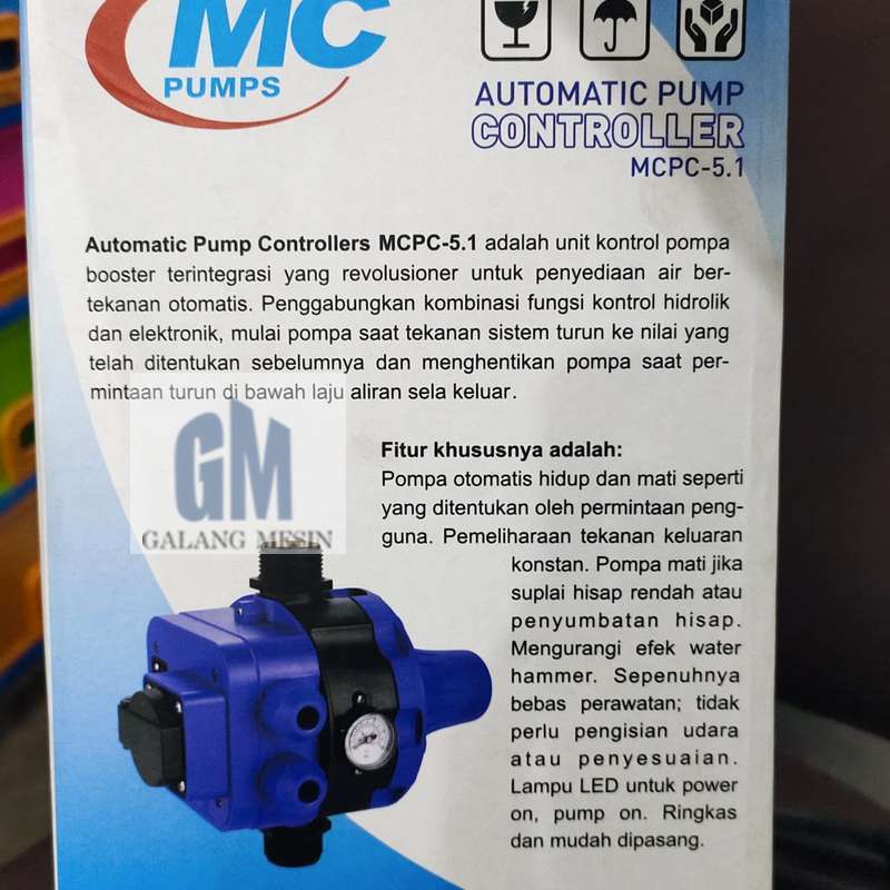 Promo Mc Pumps Automatic Pump Controller Mcpc-5.1 Otomatis Pompa Air ...