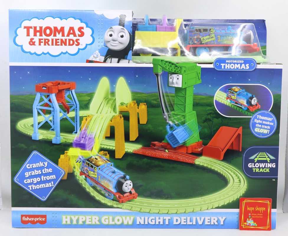 Promo Thomas and Friends Hyper Glow Night Delivery Motorized Playset ...