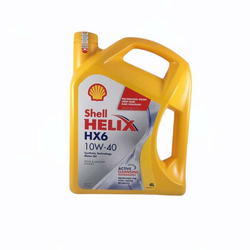 Jual Pelumas Oli Mesin Shell HELIX HX6 SAE 10W-40 API SN PLUS Synthetic ...